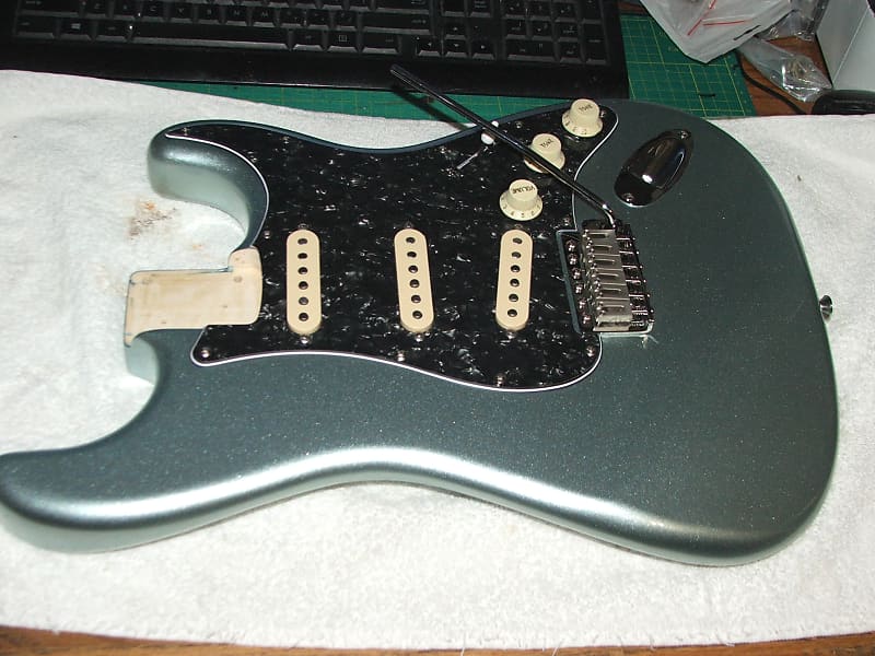 Ice Blue Strat Style Big Block trem Texas Special Classic | Reverb