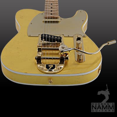 2023 Fender NAMM Display Masterbuilt NOS Gold Leaf Bigsby | Reverb