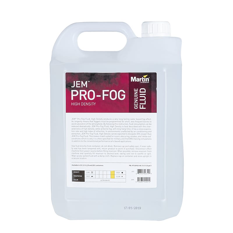 Martin Light JEM Pro-Fog Fluid High Density 5L, 1l = 7,38€ - | Reverb