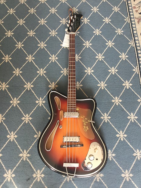 Hopf Saturn 63 Bass Guitar 1960's Sunburst | Reverb