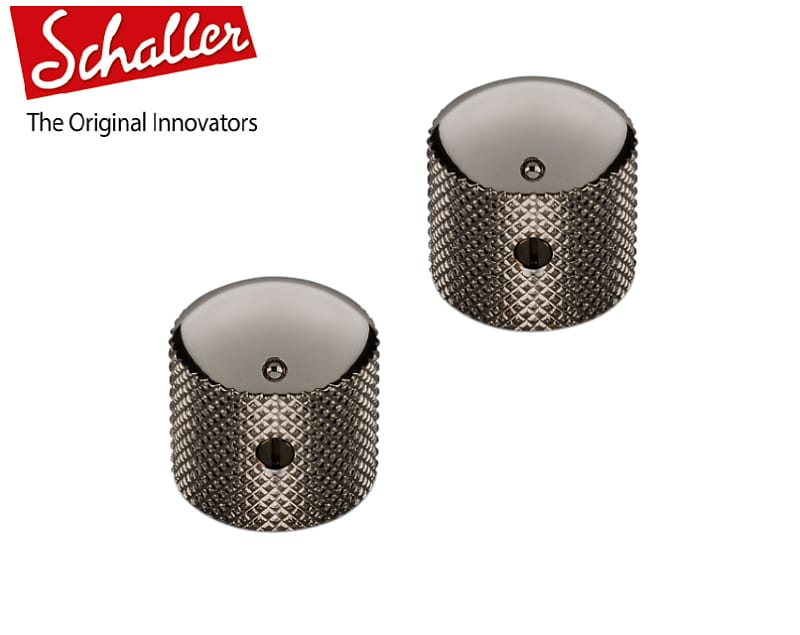 Schaller - Ruthenium Dome Knobs (Pair) 15020600 - New | Reverb