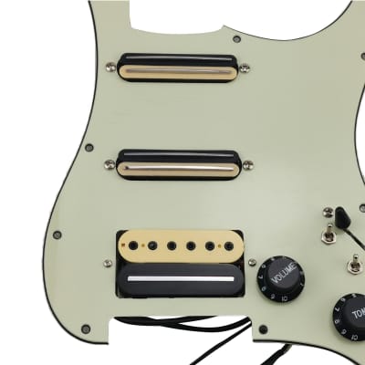 Mint Green Strat Style Guitar Prewired Loaded Pickguard with | Reverb