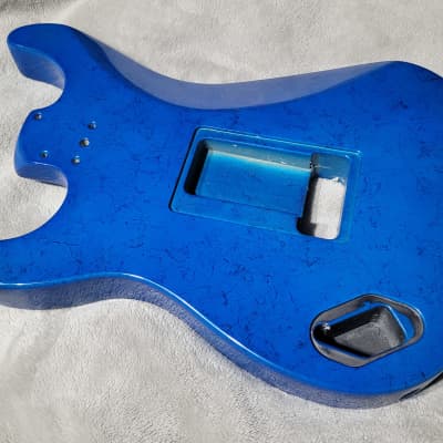 90's Fender HM Stratocaster Guitar Body - Bluestone - Heavy | Reverb