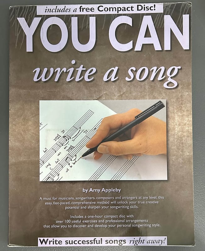 You Can Write a Song Amy Appleby CD Sheet Music Singer | Reverb