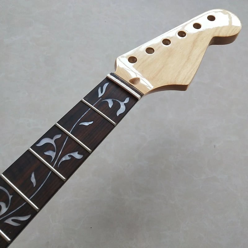 Maple Wood Guitar Strat Style Neck, Rosewood Fingerboard, | Reverb