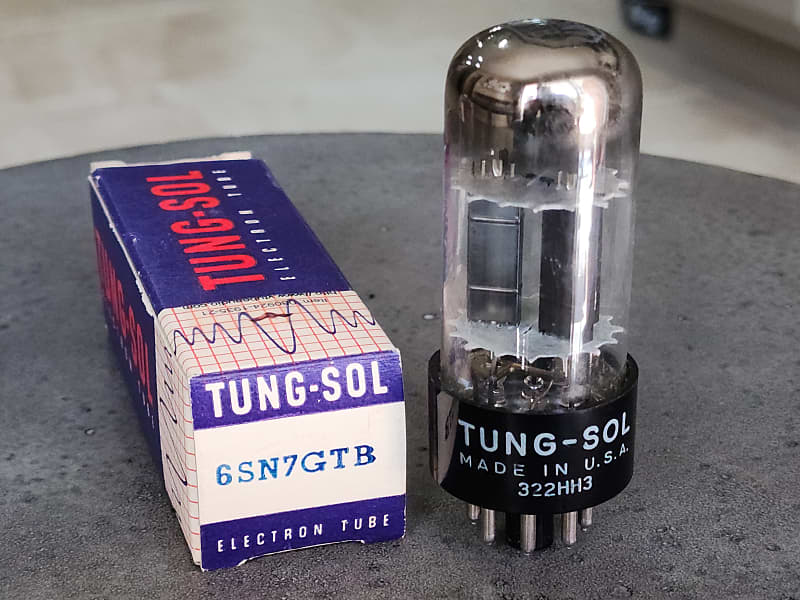 1950's Tung-Sol 6SN7GTB NOS NIB Tall Bottle / U Getter | Reverb UK