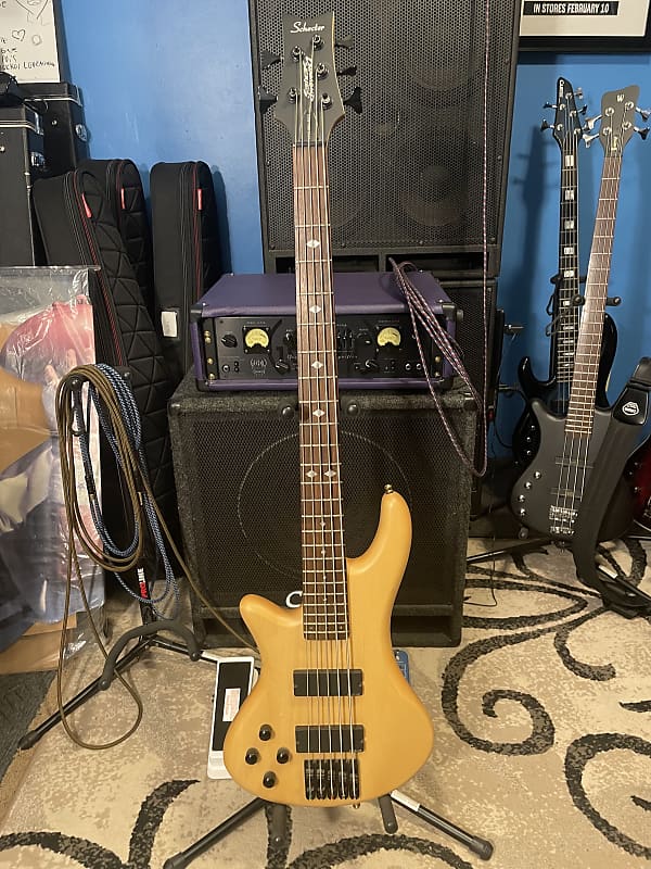 Schecter Custom 5 bass Natural | Reverb