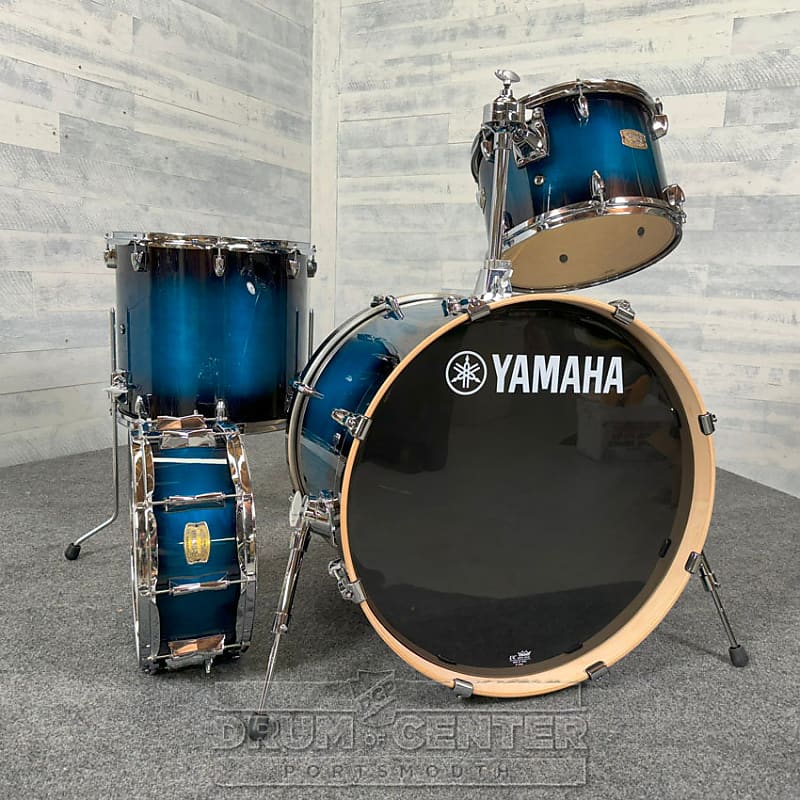 Yamaha Stage Custom Birch 4pc Drum Set 22/13/16/14 Deep Blue | Reverb