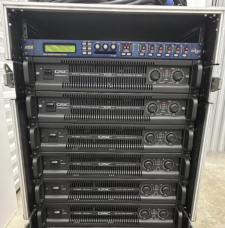 QSC PL236/QSC PL380/XTA DP226 PROCESSOR (FOH AMP RACK) | Reverb