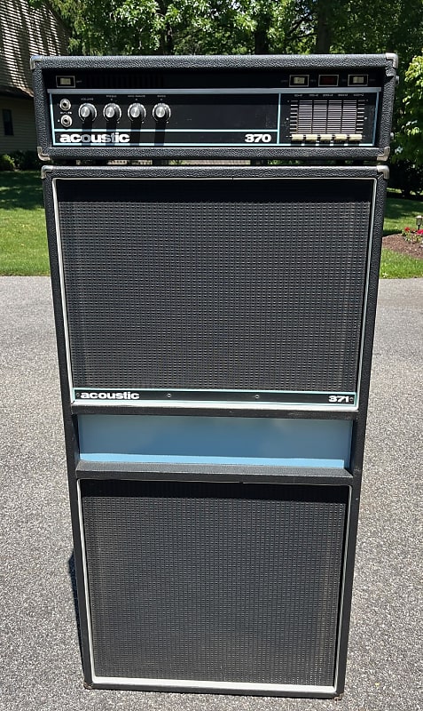 Acoustic 370 Bass Amp + 371 Cabinet - 1970s black | Reverb