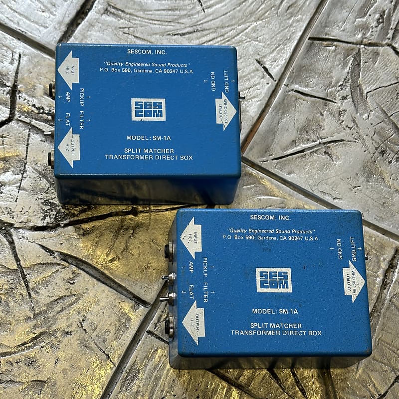 Sescom SM-1A PAIR Vintage Studio Direct Box JENSEN Passive DI | Reverb