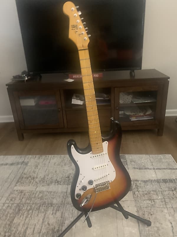 Left Handed: RW Sunburst Custom Stratocaster Maple Neck | Reverb