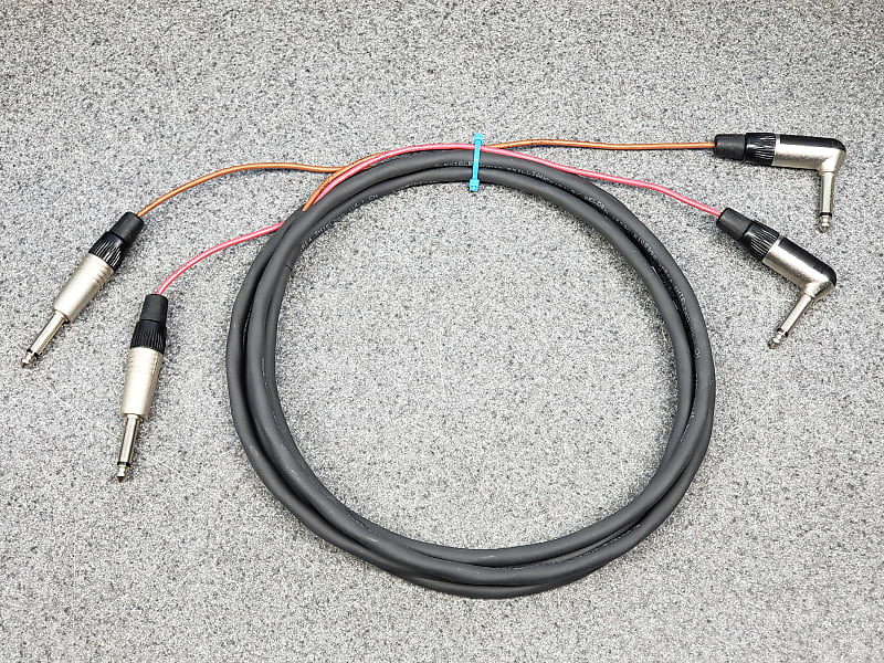 Pro 2 Channel Right Angle Phone Plugs Keyboard Cable | Reverb