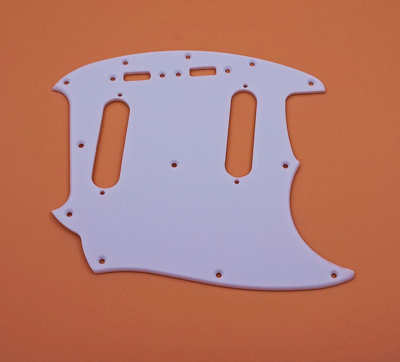 white acrylic pickguard for us/mex fender standard mustang | Reverb UK