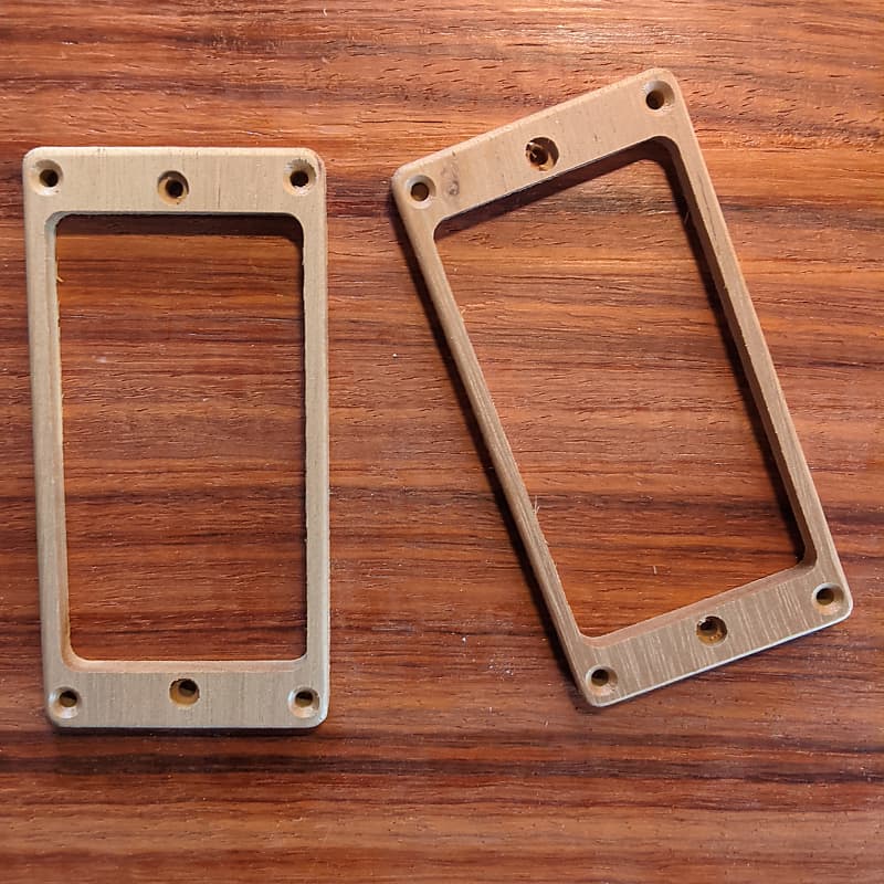 Guilford Mahogany Flat Humbucker Pickup Ring Set w/ Recessed | Reverb