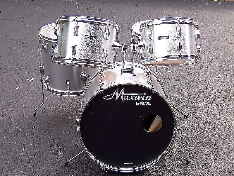 Maxwin by Pearl drums 70's - Silver Satin | Reverb