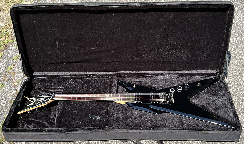 2011 Dean Razorback 7 String W/Case Black Dimebag Darrell | Reverb