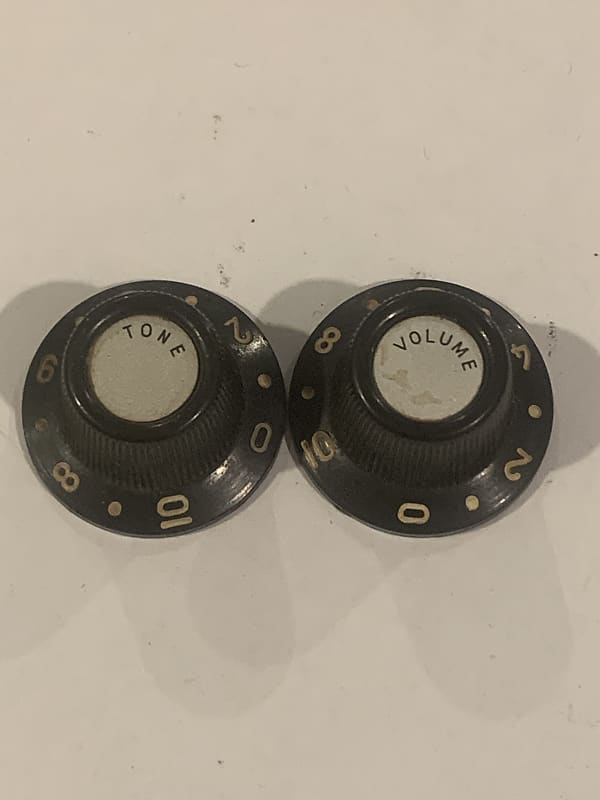 Teisco Knobs 1960-1970’s - Black | Reverb