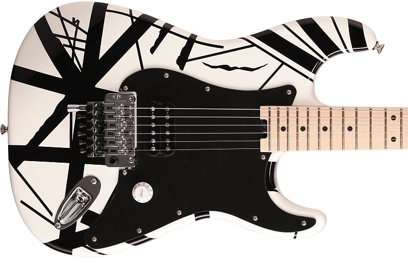 EVH Striped Series White with Black Stripes | Reverb