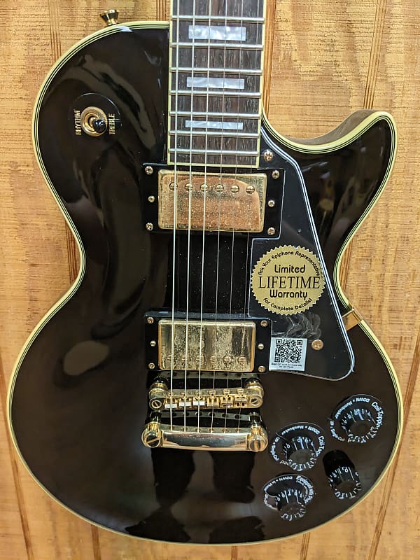 Epiphone Les Paul Custom Pro Ebony *Pro Setup Included!* | Reverb