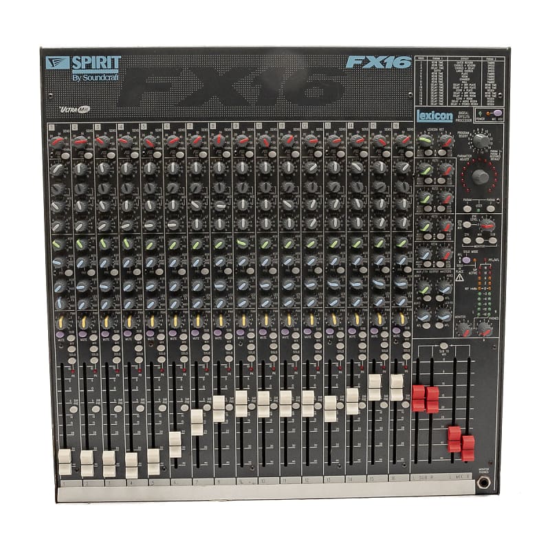Spirit - FX16 - 16 Channel Analog Mixer w/Lexicon Effects - | Reverb