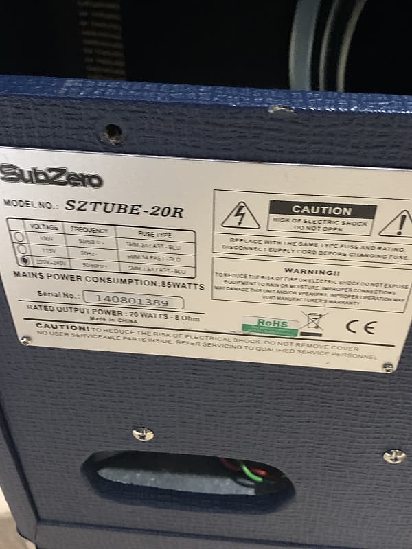 SubZero 20r Cab and Speaker | Reverb