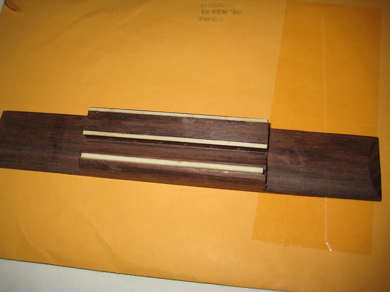 No Name Pinless Rosewood Bridge for Flat Top Acoustic Guitar | Reverb