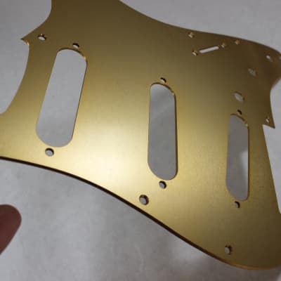 Brushed Gold Anodized Aluminum SSS Strat Pickguard- Fits | Reverb
