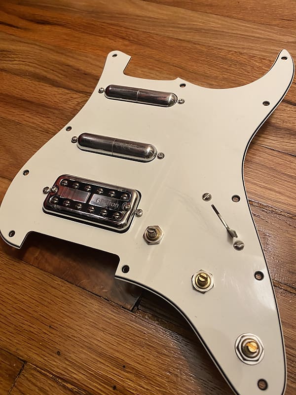 Fender Stratocaster Loaded Pick Guard - GFS Lipstick Pickups, | Reverb