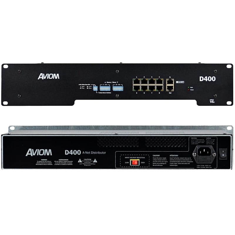 Aviom D400 Rackmount Personal Audio Mixer A-Net Distribution | Reverb