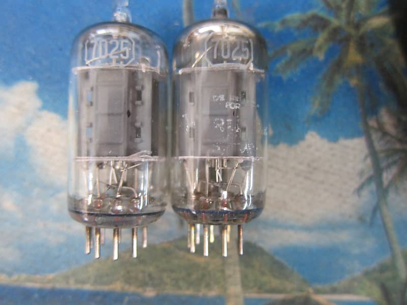 Pr Vintage RCA 7025 Preamp Driver Tubes, Long Gray Plates,D | Reverb
