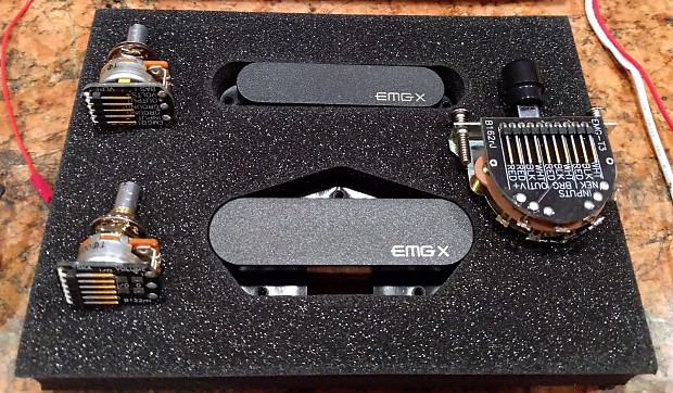 EMG X-Series TX Set Black Telecaster Active Pickup Set + | Reverb