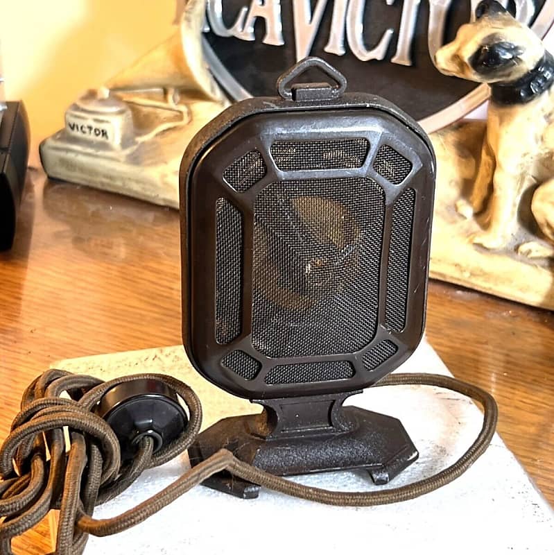 Early 1930's RCA Desktop Carbon Desk Microphone, for prop or | Reverb