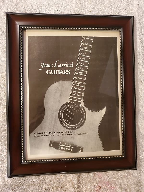 1979 Jean Larrivee Guitars Promotional Ad Framed Larrivee | Reverb