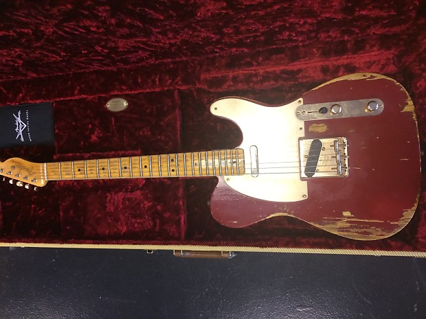 Fender '51 Custom Shop Heavy Relic Telecaster 2014 Red | Reverb Canada