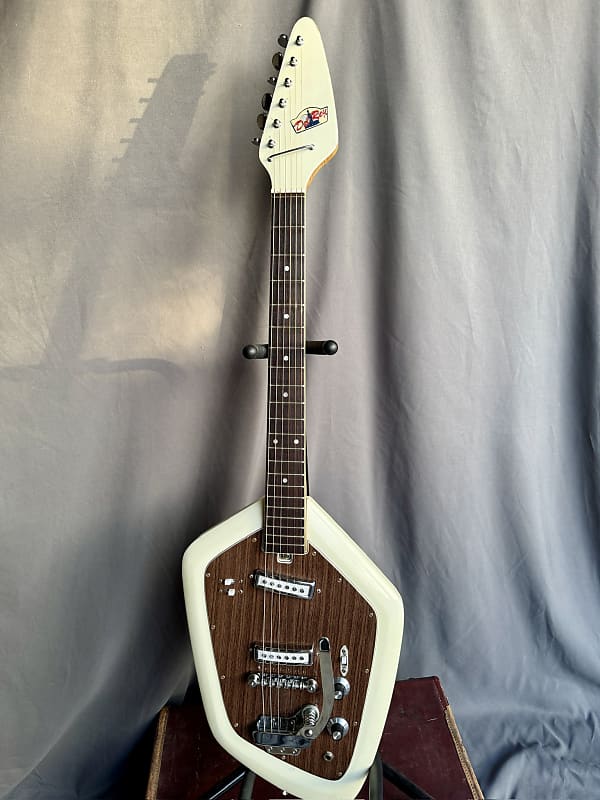 Teisco Del Rey EV-2T 1960s - White Cream with Faux Wood - | Reverb