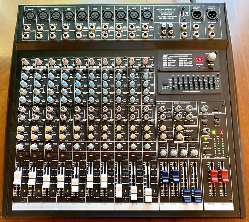 MONOPRICE 16 CHANNEL PRO AUDIO MIXER | Reverb