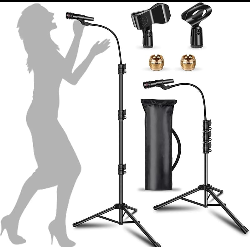Mic Stand Boom Microphone Stands Tripod Gooseneck Mic Arm | Reverb