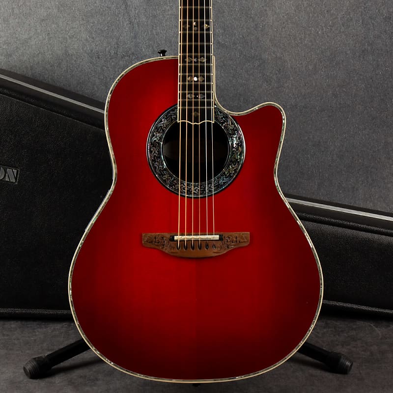Ovation Custom Legend 1869 - USA - Red Burst - Hard Case - | Reverb