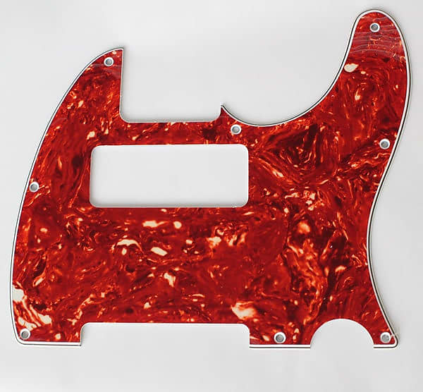 Tele P90 pickup Routing pickguard Red Tortoise Shell | Reverb