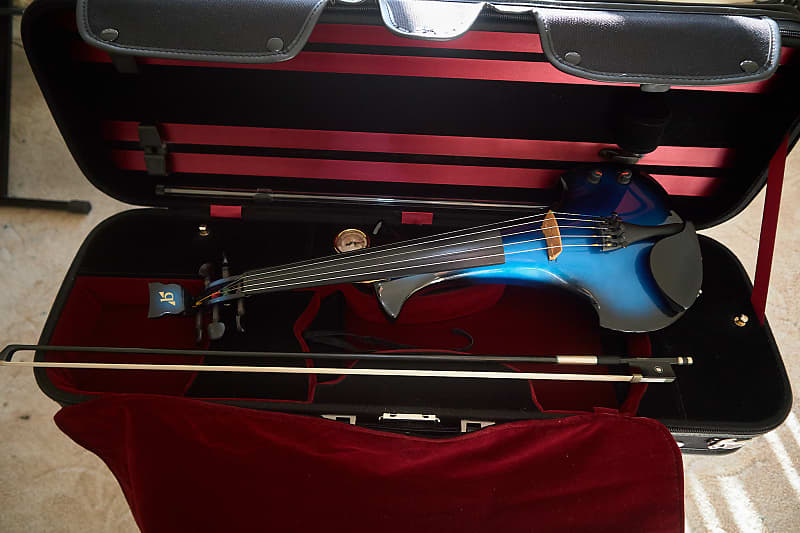 Bridge Lyra 5 String Electric Violin Mint Cond. 2020 - Blue | Reverb