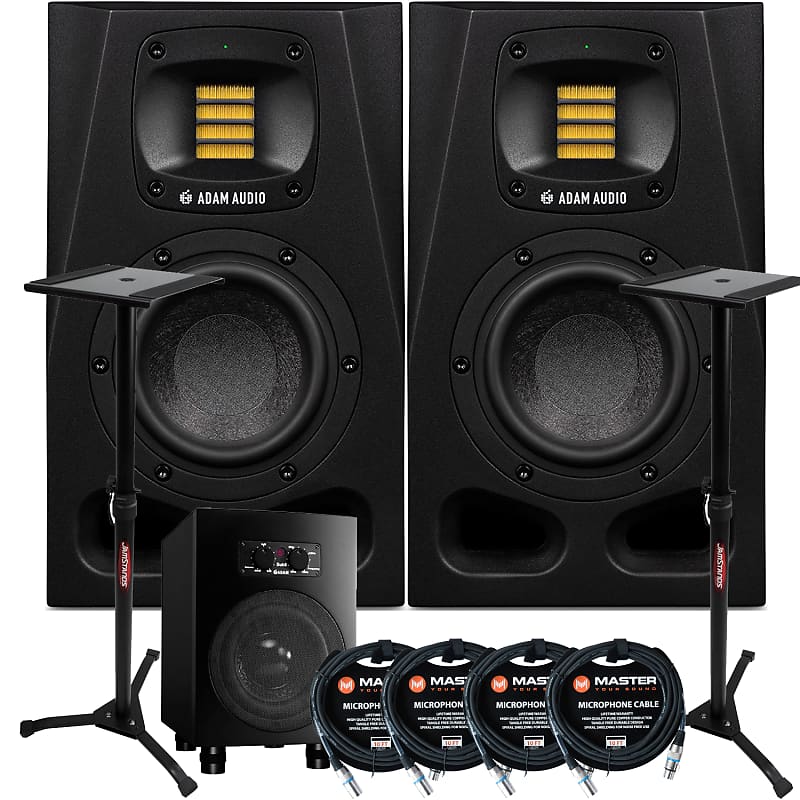 Adam Audio A4V 4-Inch Active Studio Monitors (Pair) w/ Sub8 | Reverb