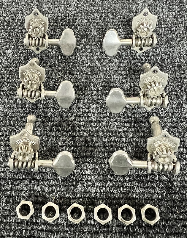 Grover G-98 Tuners - 1950s - 3 a Side - Chromium | Reverb