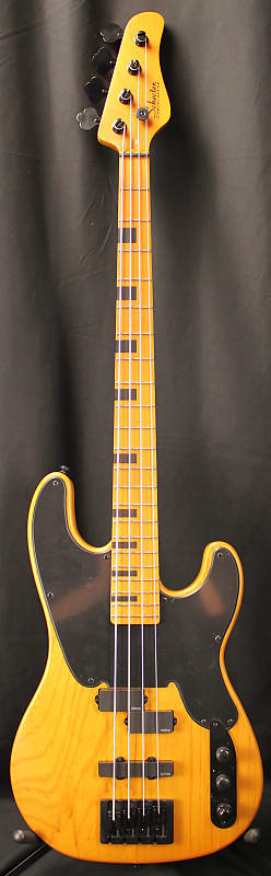 Schecter Model-T Session 4-String Electric Bass Aged Natural | Reverb
