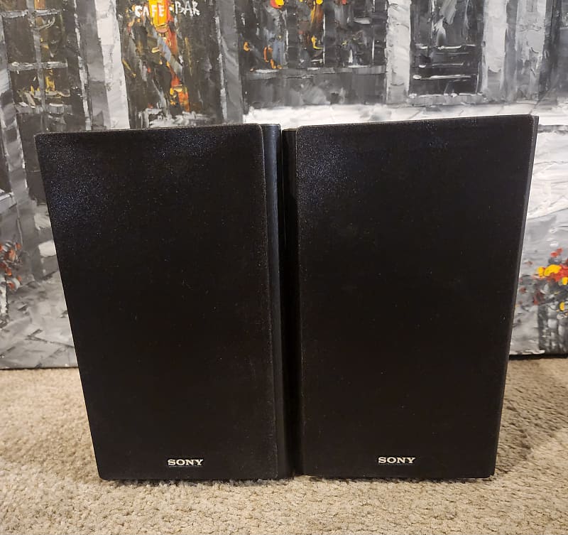 Sony Sony SS-SBT100 Black (2) Bookshelf Speakers 2000 | Reverb
