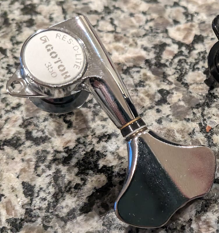 Gotoh GB350 Res-o-Lite Bass Tuners 2L 2R - 3/8 Post - Chrome | Reverb