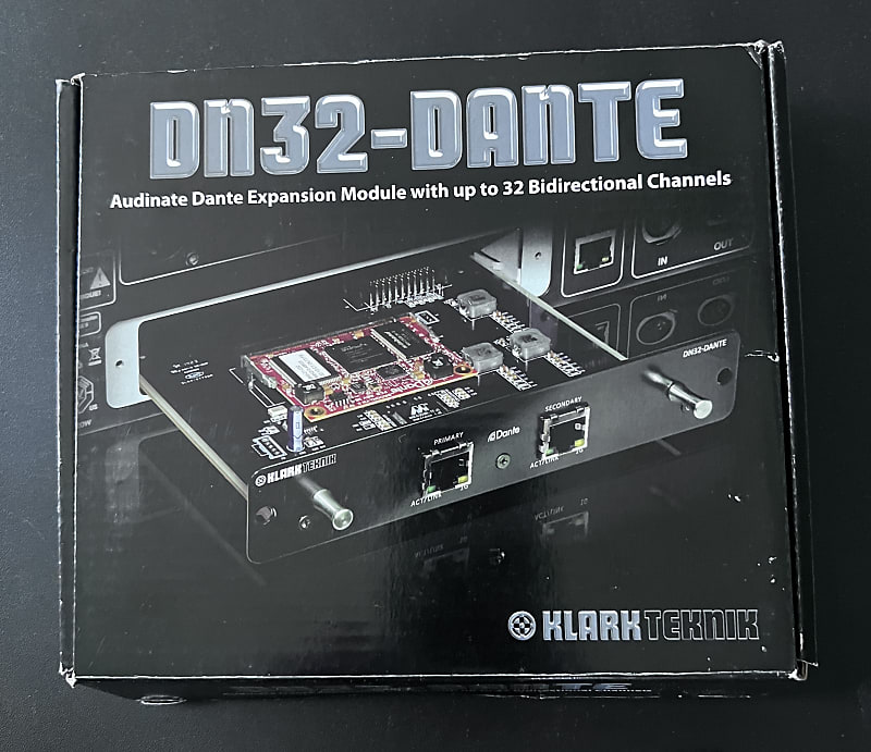 Klark Teknik DN32-DANTE expansion for Midas M32 & Behringer | Reverb