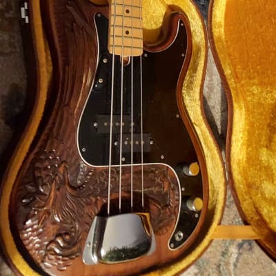 Rare Carved Eagle Univox Bass 1976 Bi-Centennial Custom! | Reverb