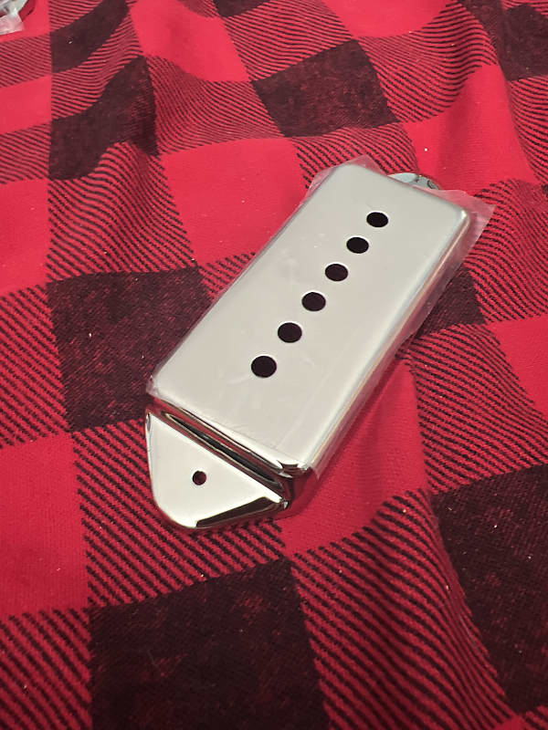 Dogear Nickel Silver P90 Covers for Epiphone Casino - Nickel | Reverb