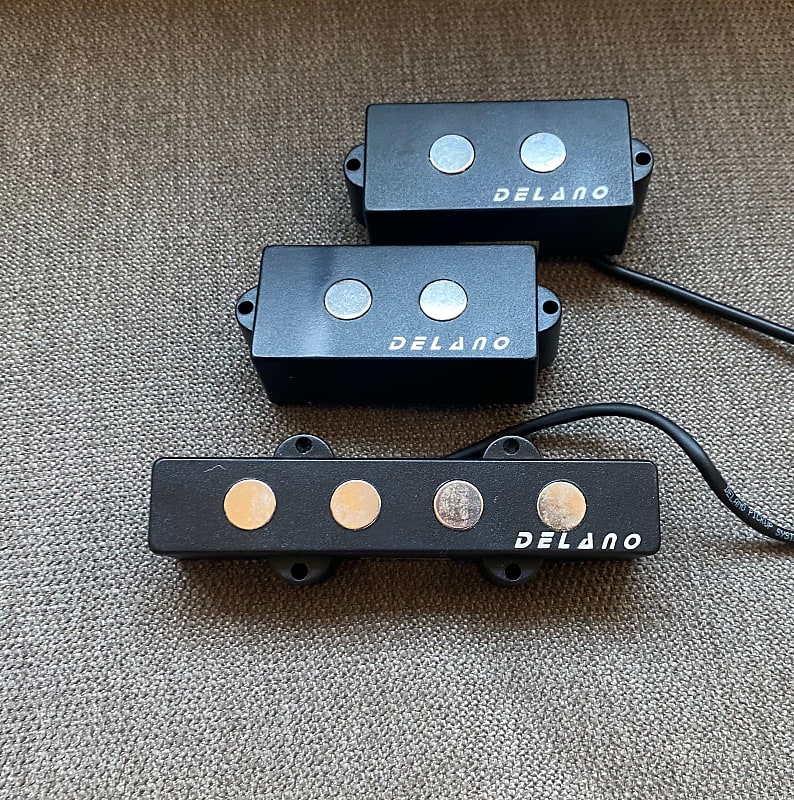 Delano Delano PJ-MVC4 FE/M2 4 String PJ Bass Pickup Set Black | Reverb